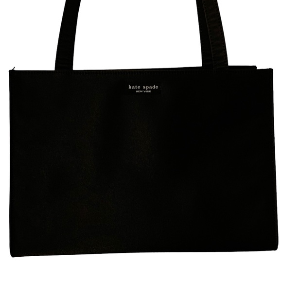 kate spade | Bags | Vintage Kate Spade Black Satin Nylon Shoulder Bag ...